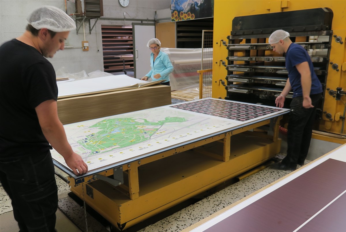 HDC Fossil CHPL high pressure laminate interpretive panels